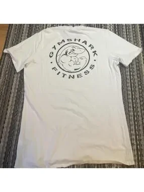 Gymshark | Shirts | Gymshark Shirt Mens Large White Logo Crest Muscle ...